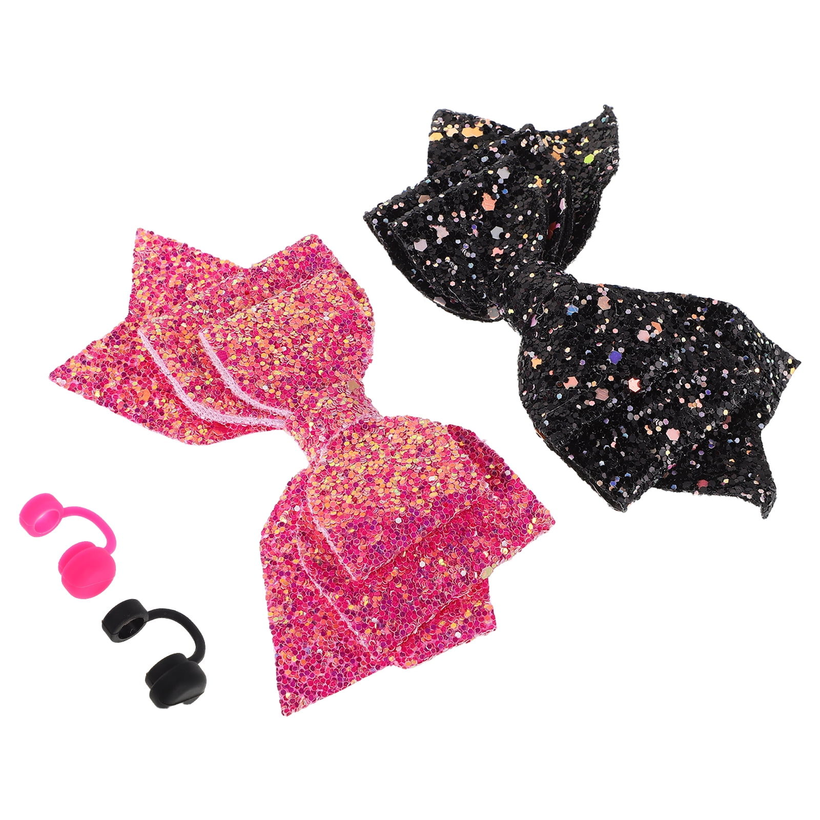 WORGEOUS 2 Sets Bow Straw Cover Cute Covers Key Stand Lanyard Heavy ...