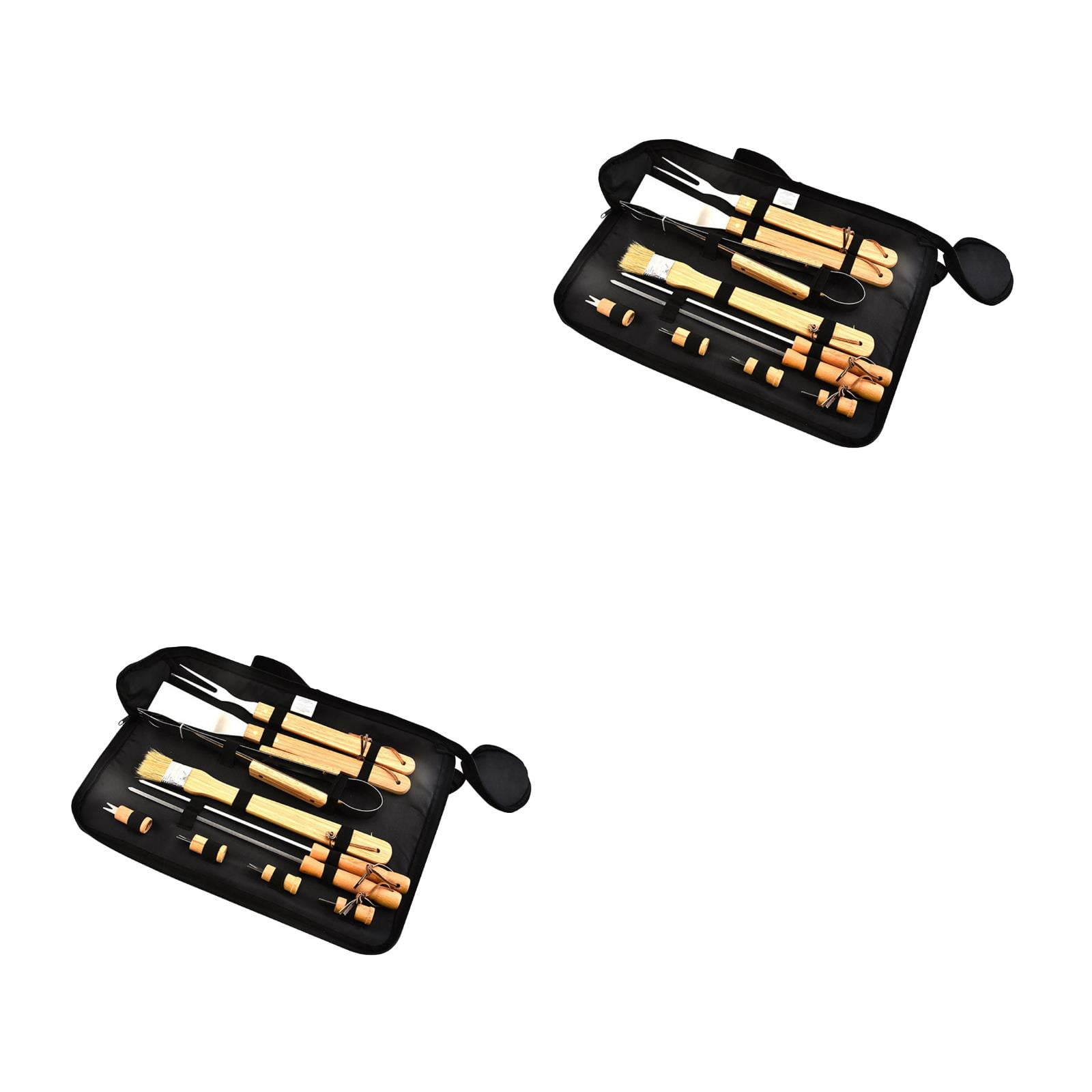 WORGEOUS 2 Sets Camping Grill Utensils Portable Grilling Tools Grill ...