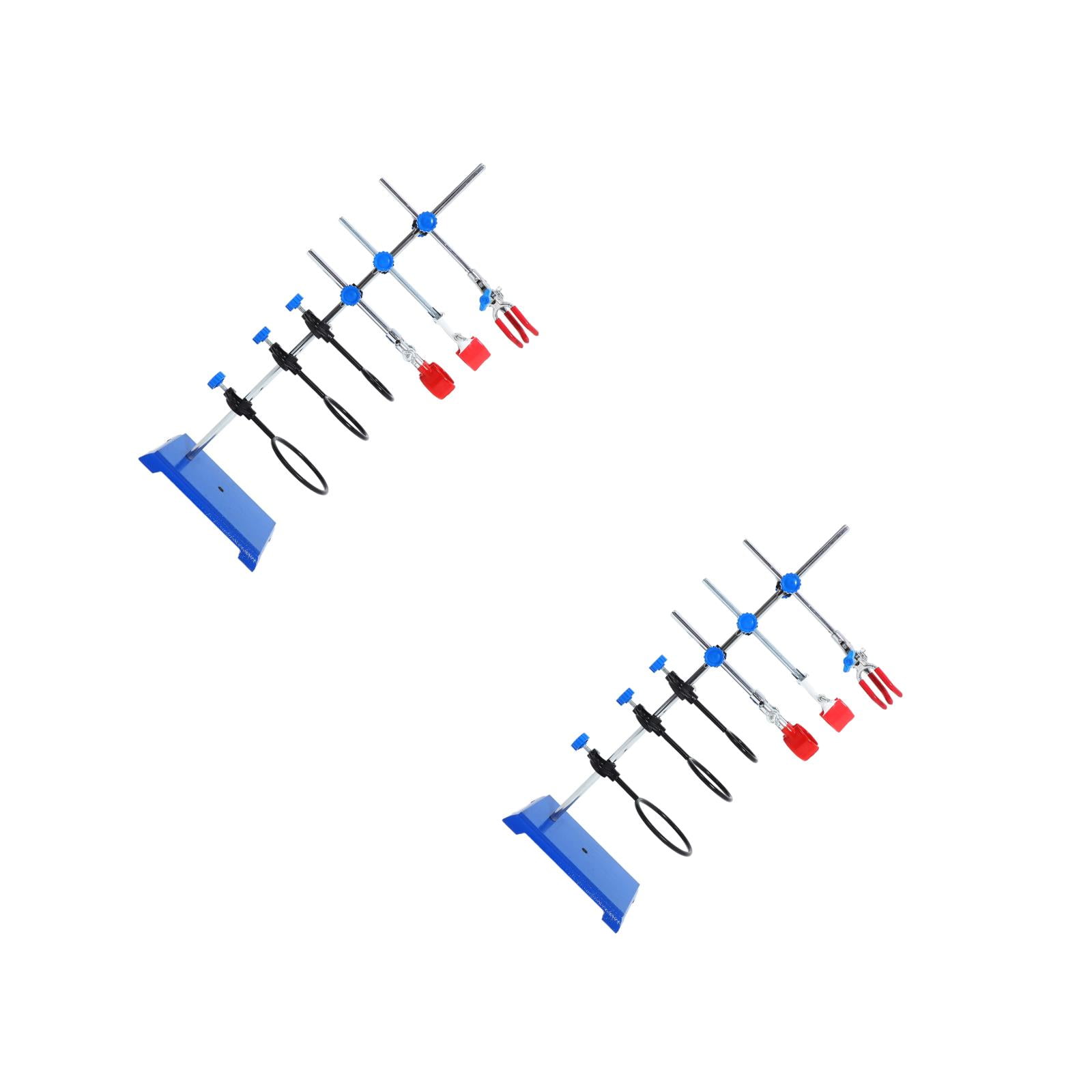 WORGEOUS 2 Sets Chemical Laboratory Retort Stand Standard Metal Rack ...
