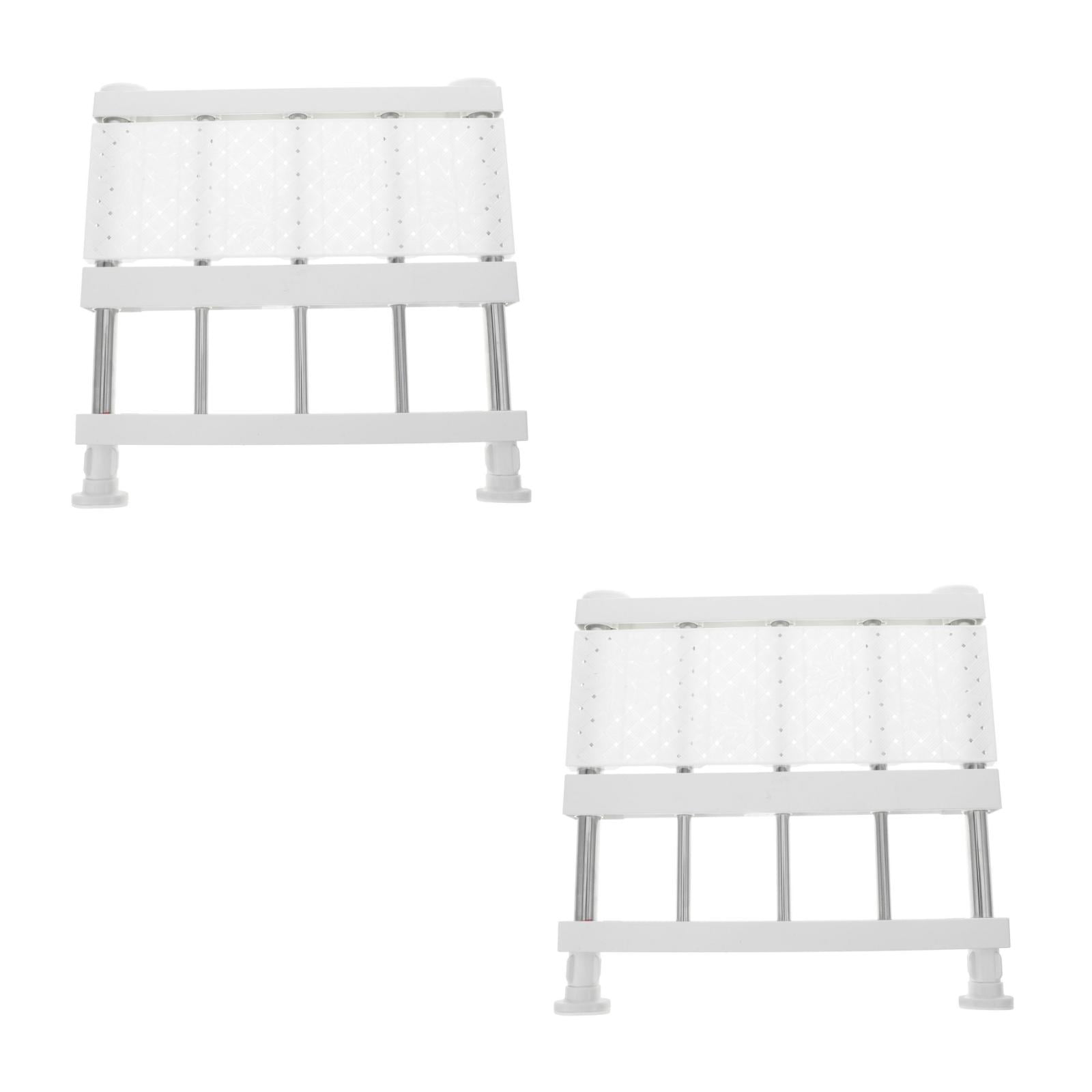 WORGEOUS 2 Sets Expandable Rack Shelf No Need to Drill Adjustable ...