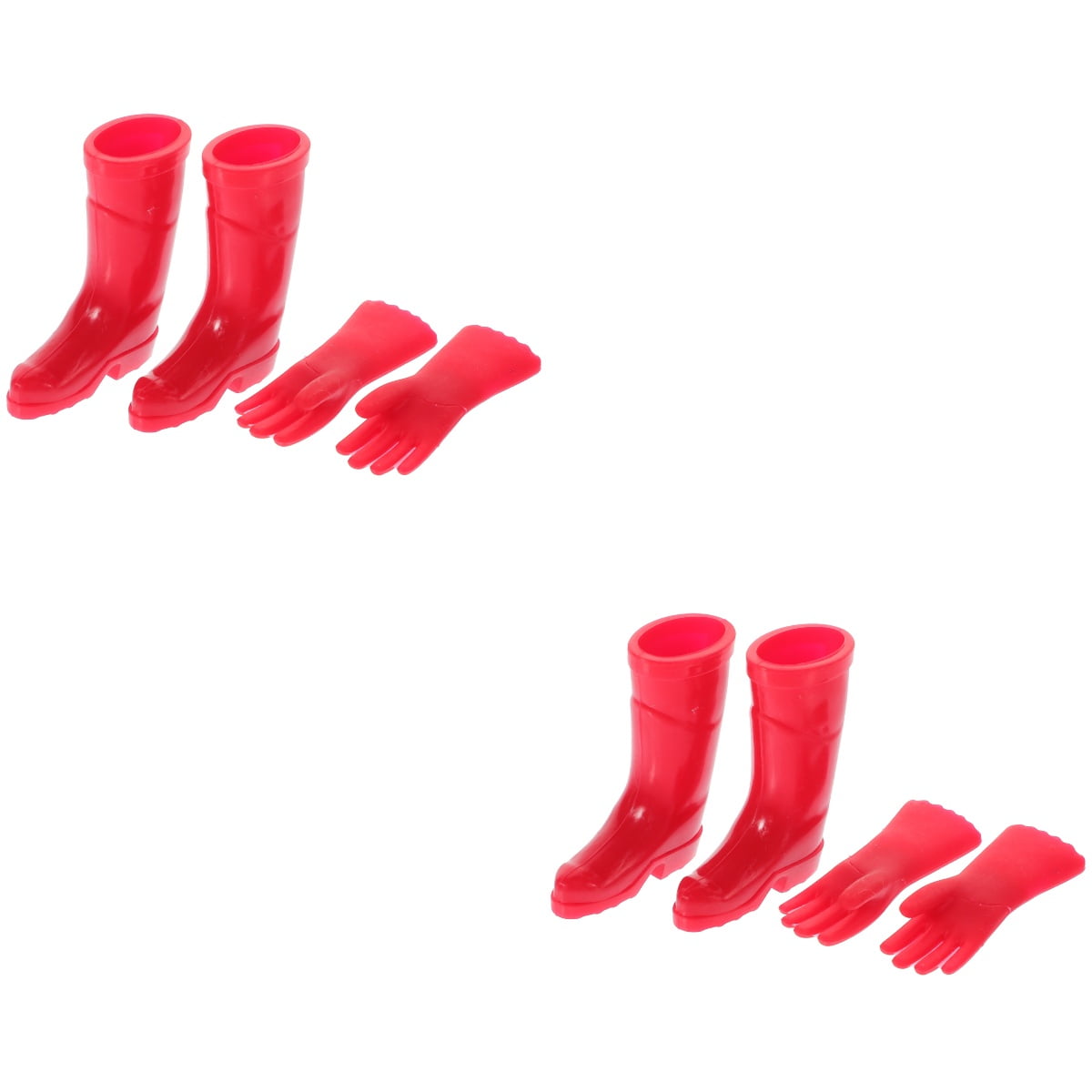 WORGEOUS 2 Sets Miniature Rainshoes And Gloves Kit Doll House ...