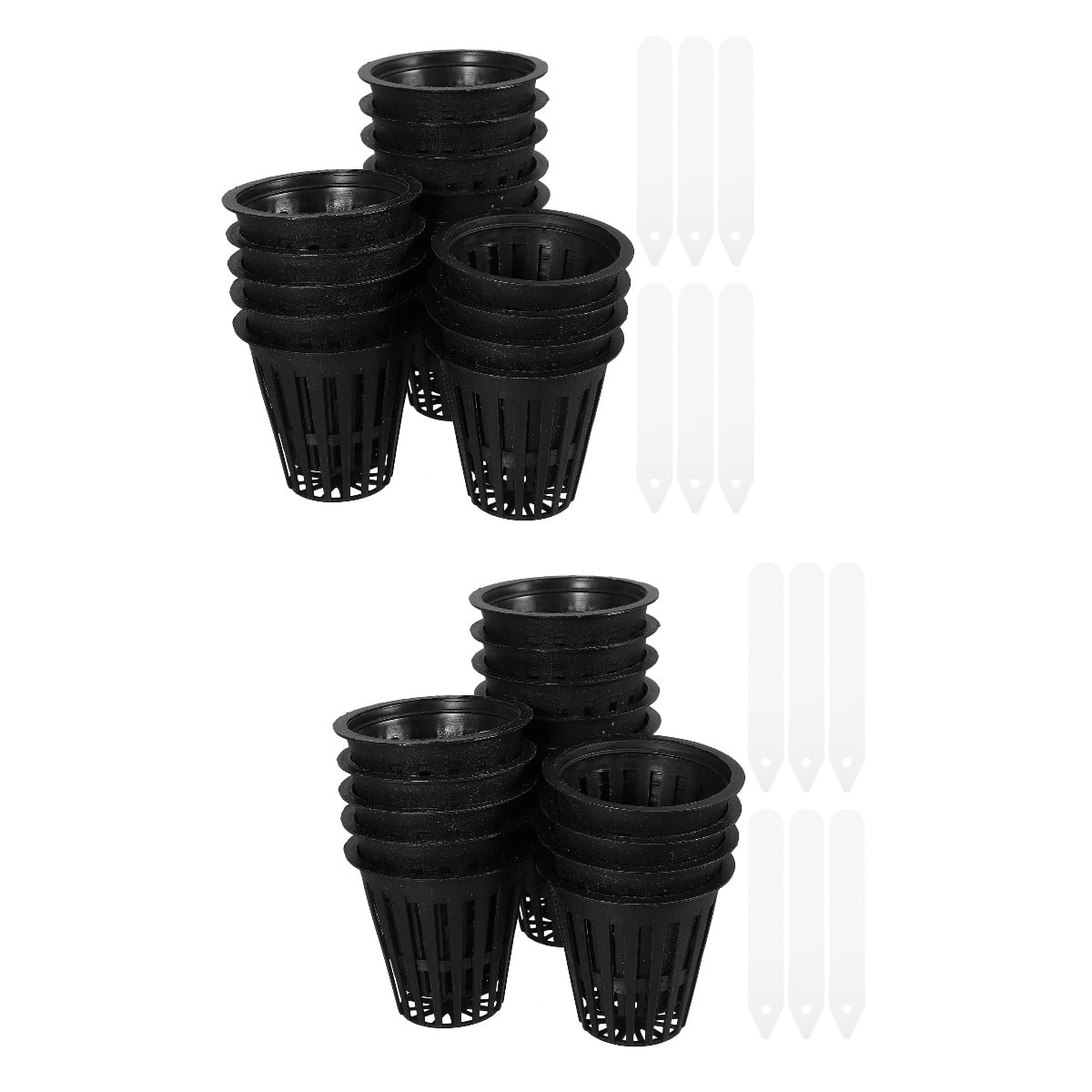 WORGEOUS 2 Sets Net Pots for Hydroponics Heavy Duty Plastic Slotted ...