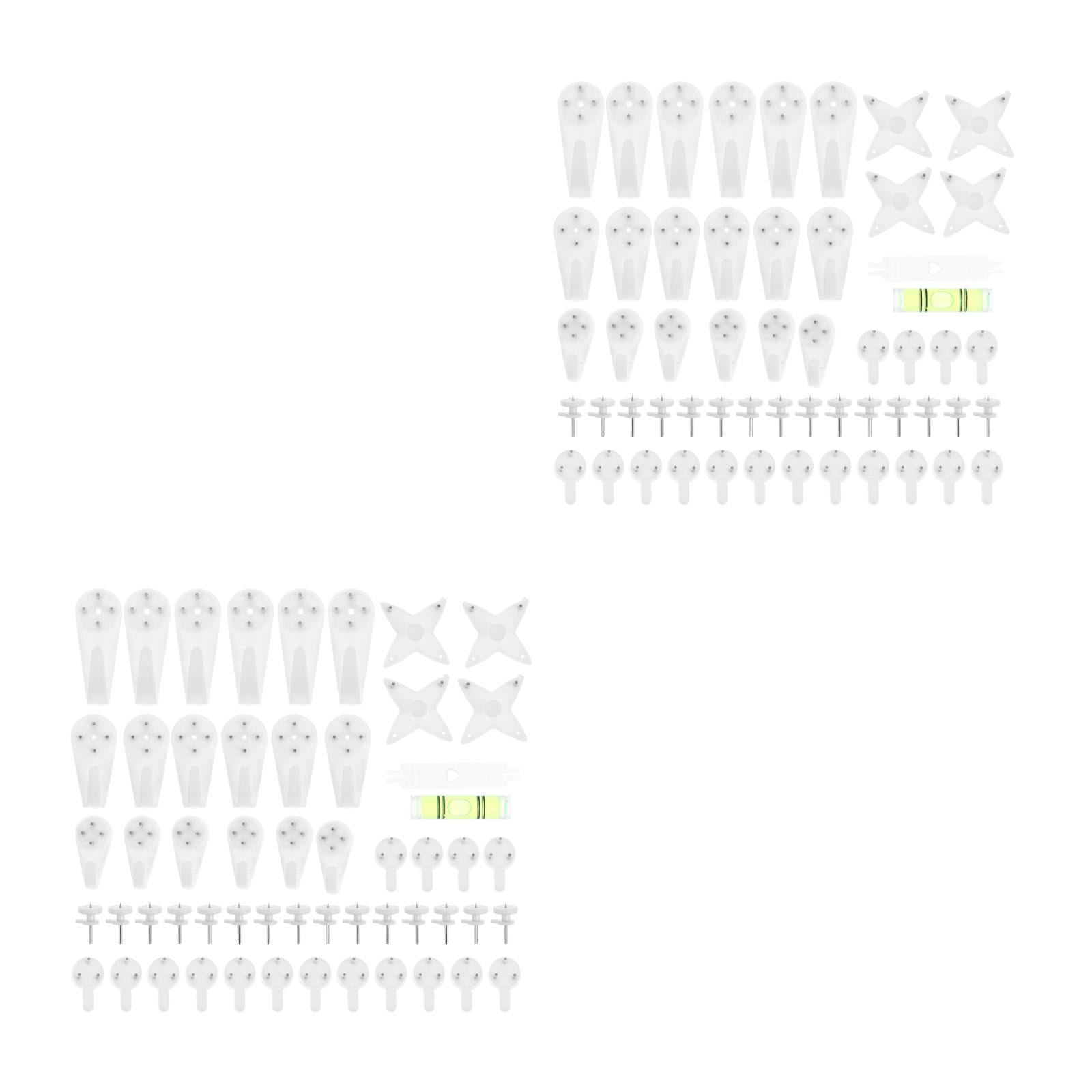 WORGEOUS 2 Sets No-Trace Picture Hanging Hooks for Concrete Walls ...