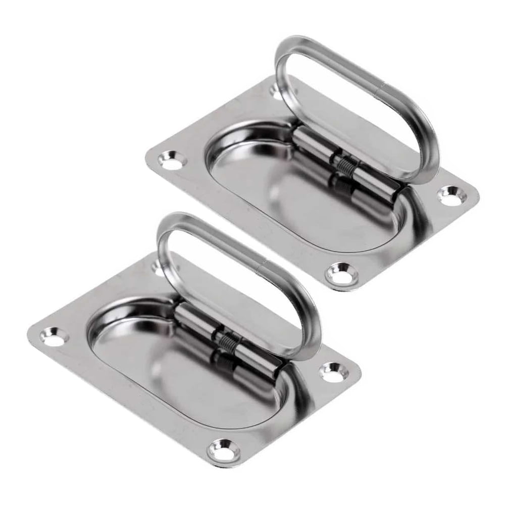 WORGEOUS 2 Sets Of Recessed Handle Boat Handles Metal Boat Deck Hatch ...