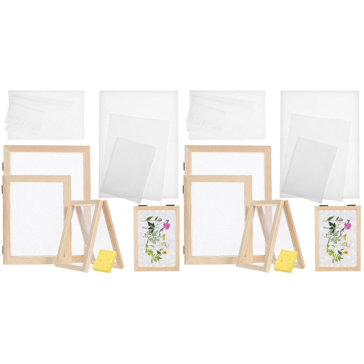 Worgeous 2 Sets Paper Making Kit Paper Making Screens Wooden Frames ...
