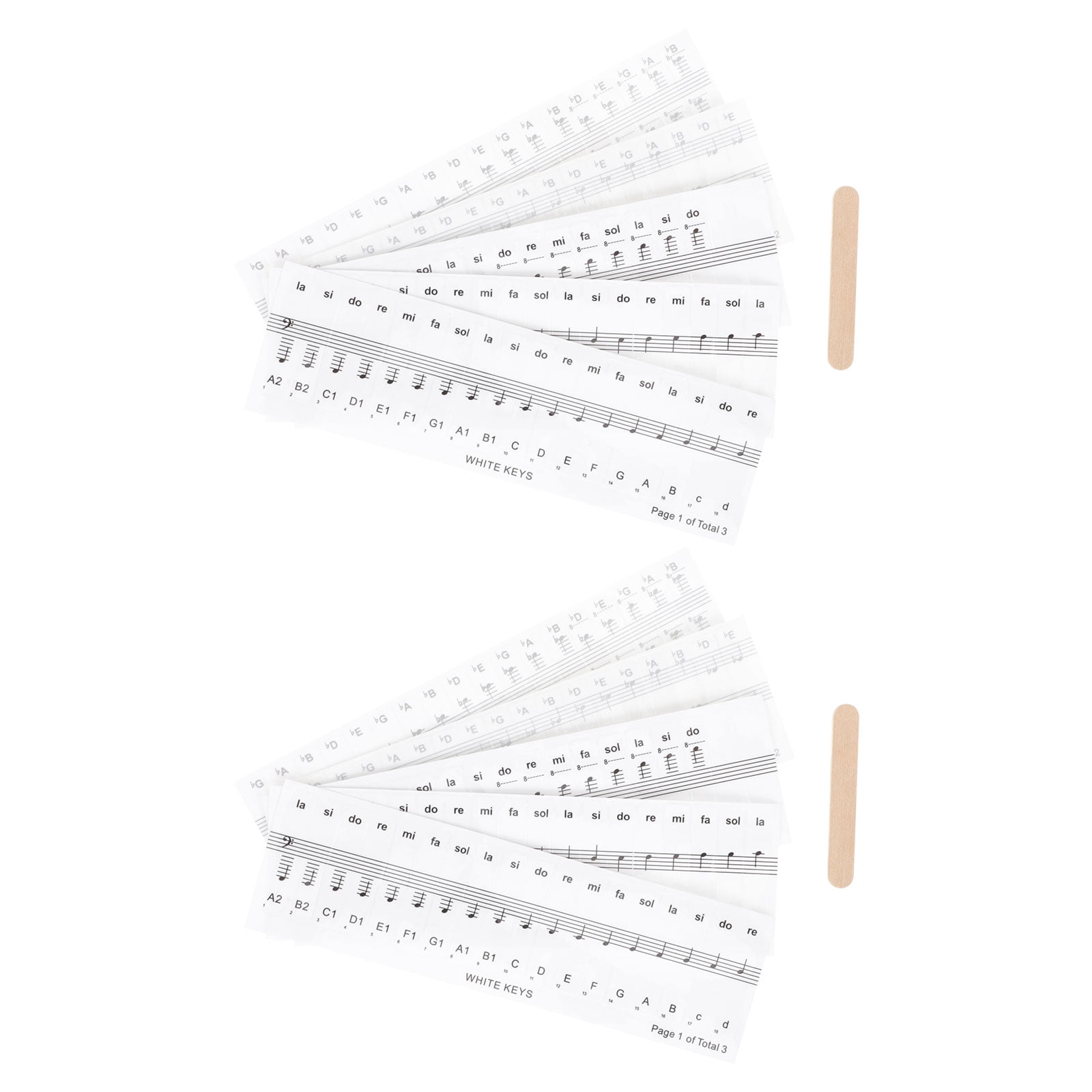 WORGEOUS 2 Sets Piano Keys Grand Keyboard Sticker Identification ...