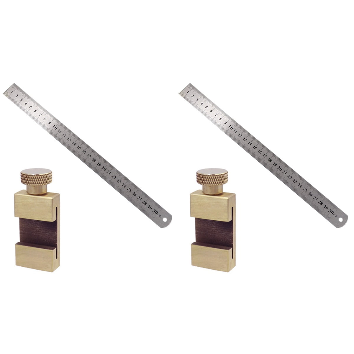 WORGEOUS 2 Sets Practical Marking Gauge Stop Ruler Marking Ruler Stop ...