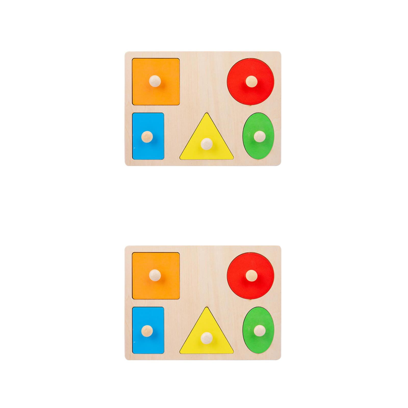 WORGEOUS 2 Sets Practical Wooden Puzzle Funny Puzzle Safe Educational ...