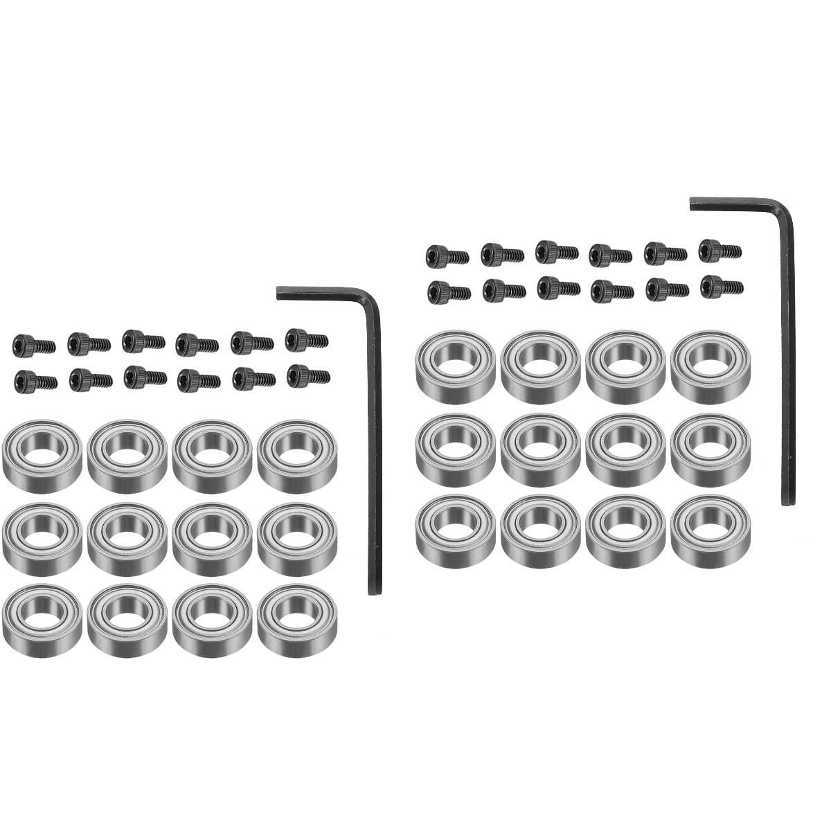 WORGEOUS 2 Sets Router Bits Replacement Bearings Tool Top-mounted Ball ...