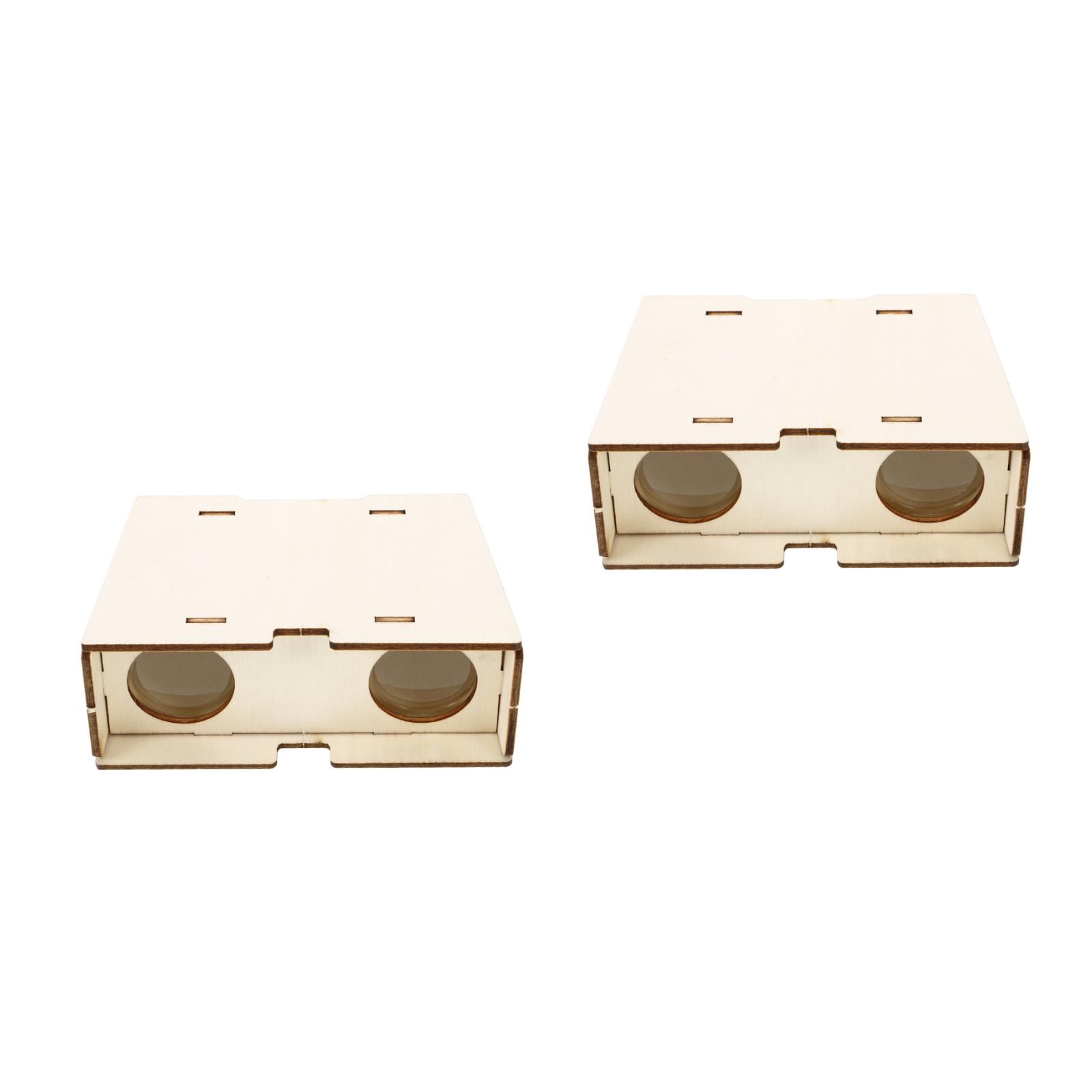 WORGEOUS 2 Sets Self-assembly Wood Binoculars Toy Diy Unfinished Wooden ...