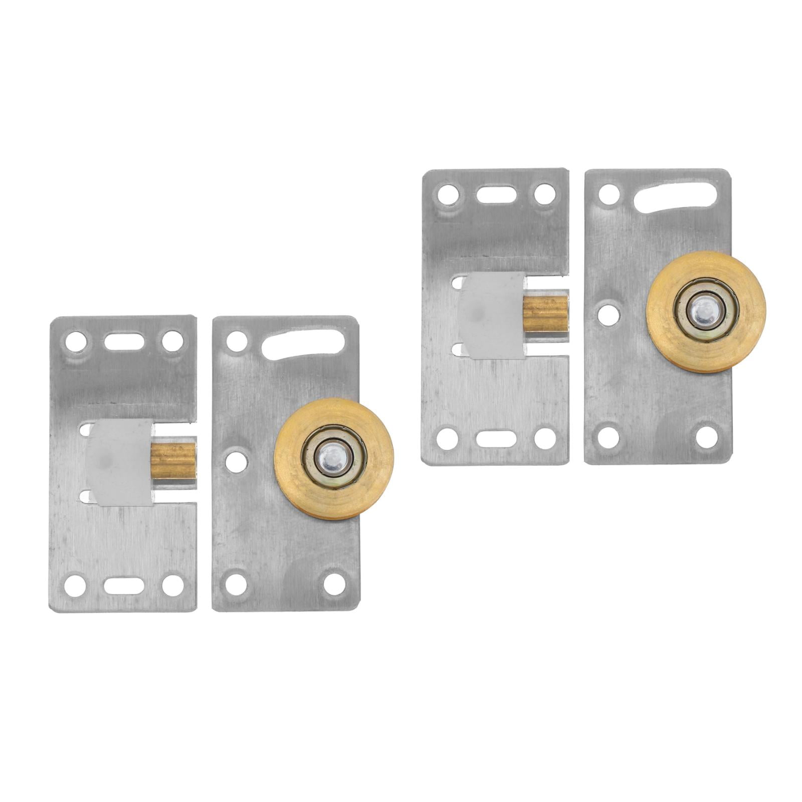 WORGEOUS 2 Sets Sliding Hardware Roller Pulleys Silent Single Wheels ...