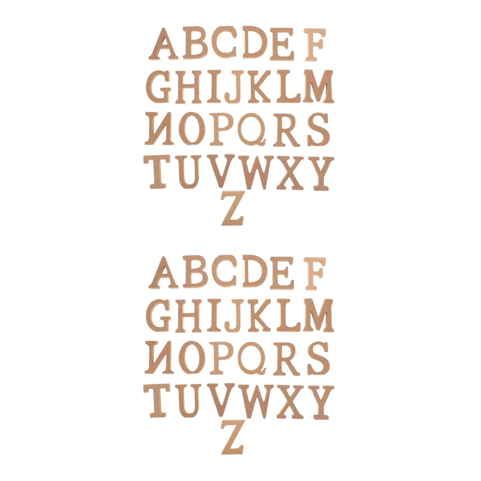 WORGEOUS 2 Sets of Small Unfinished Wood Alphabet Letters Decor Desktop ...