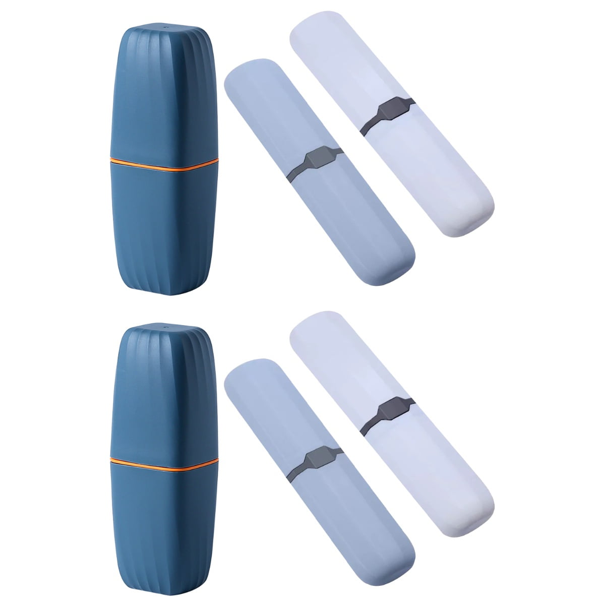 WORGEOUS 2 Sets Toothbrush Storage Boxes Travel Toothpaste Cases ...