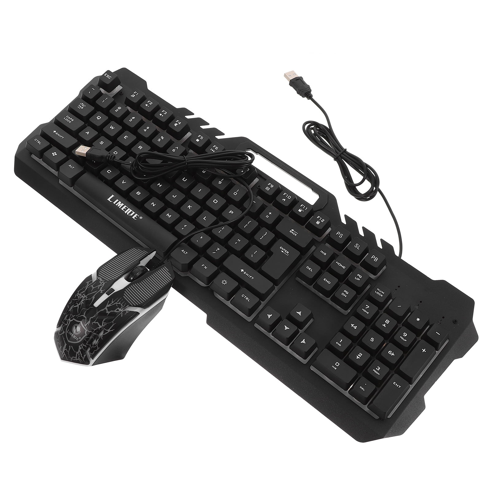 WORGEOUS 2 Sets Wired Backlit Mechanical Keyboard with Mouse USB ...