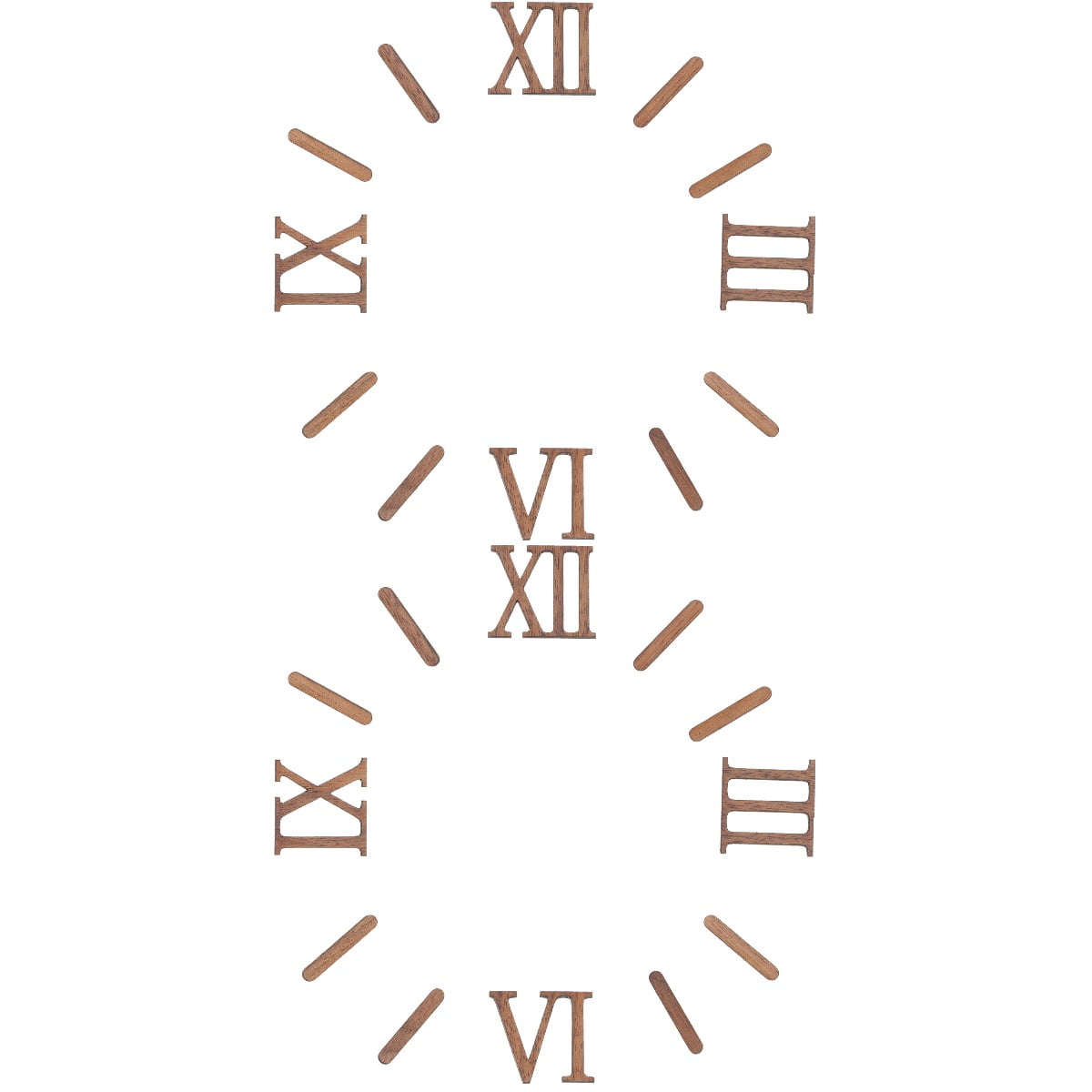 WORGEOUS 2 Sets of Clock Wooden Numbers DIY Digital Clock Numbers ...