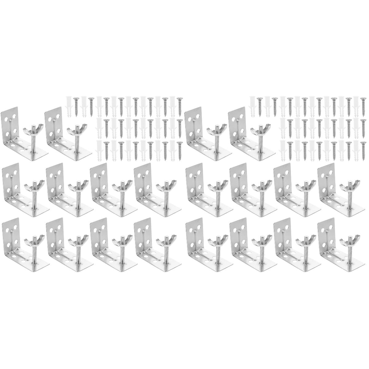 WORGEOUS 2 Sets of Curtain L-shaped Bracket Simple Louver Wall-mounted ...