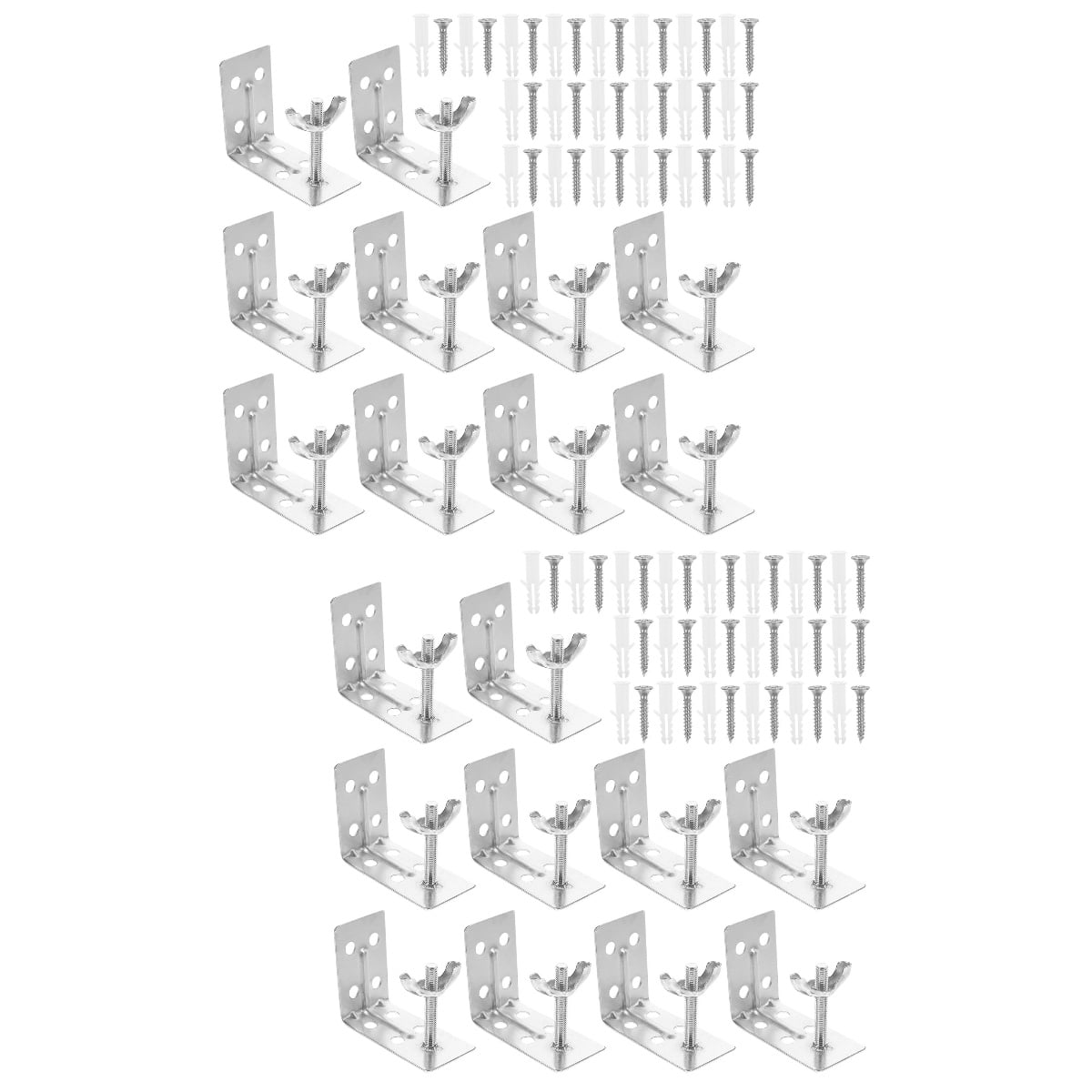 WORGEOUS 2 Sets of Curtain L-shaped Bracket Simple Louver Wall-mounted ...