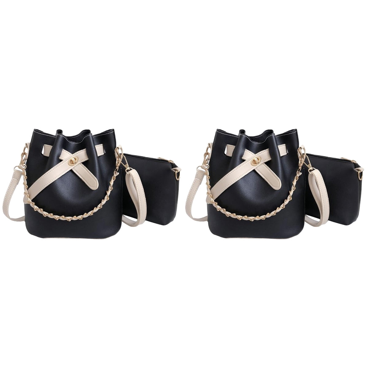 WORGEOUS 2 Sets of Drawstring Bucket Bag Stylish Messenger Bag Storage ...