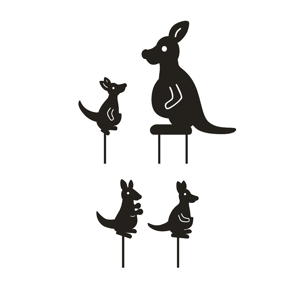 WORGEOUS 2 Sets of Garden Hollow Adornment Kangaroo Figurine Ornament ...