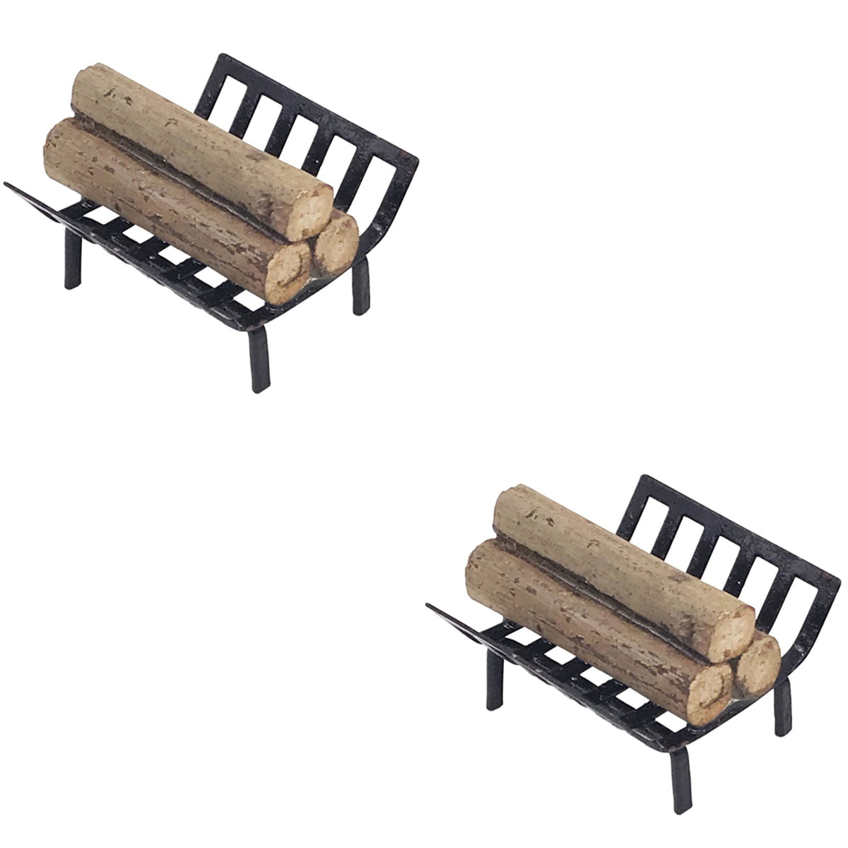 WORGEOUS 2 Sets of Mini Fire Rack Garden Mini Fire Rack Ornamental Fire ...