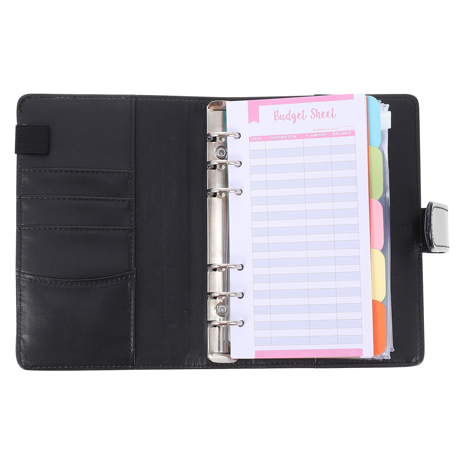 WORGEOUS 2 Sets of Portable Budget Binder Magnetic Closure Schedule ...