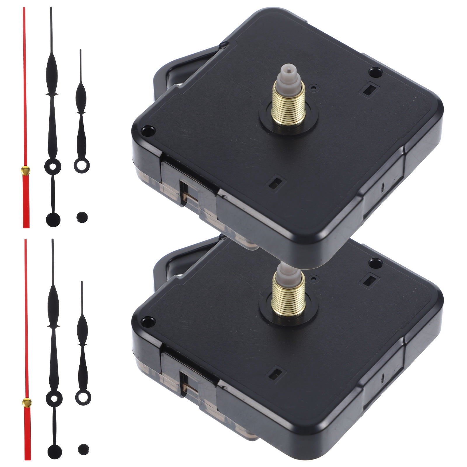 Black Plastic Clock Movement Kits for Replacement 2 Sets Simple ...