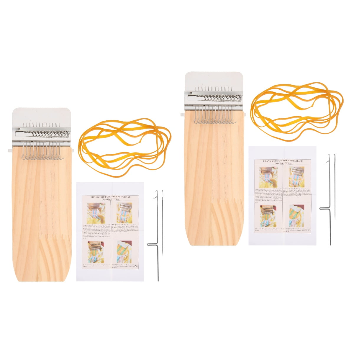 WORGEOUS 2 Sets of Small Loom Weaving Tool Clothing Mending Tool DIY ...