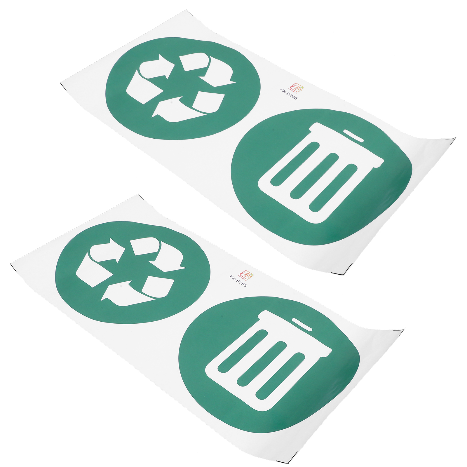 WORGEOUS 2 Sheets Recycle Sign Sticker Recycling Label Trash Can ...
