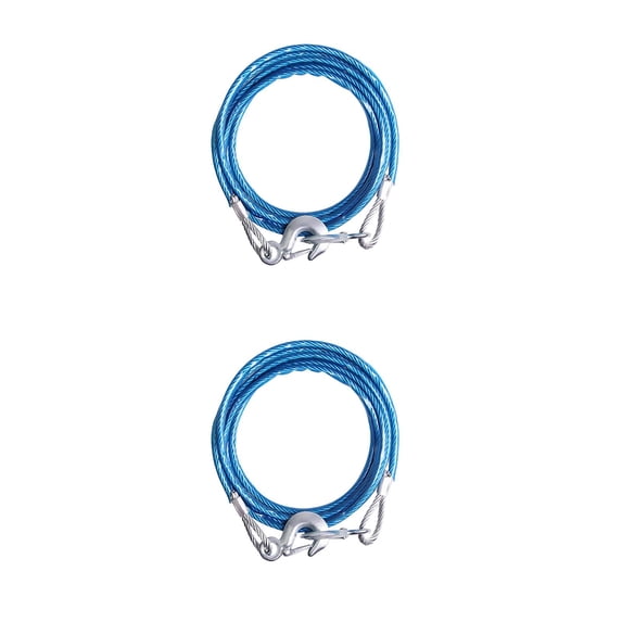WORGEOUS 2 pcs 4M Car Hauling Cable Sturdy Car Trailer Rope 5 Tons Car ...
