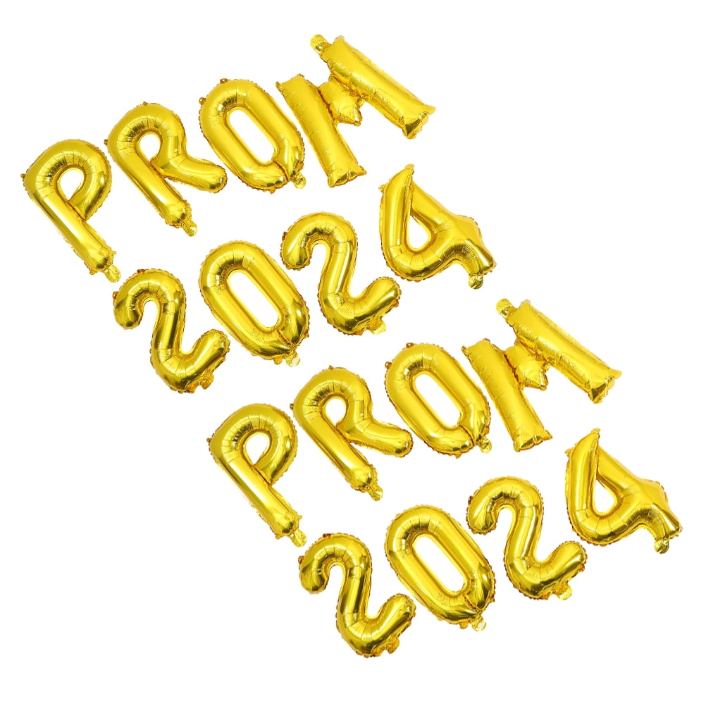 WORGEOUS 2 sets of Prom Letter 2024 Signs Balloons Grad Party ...