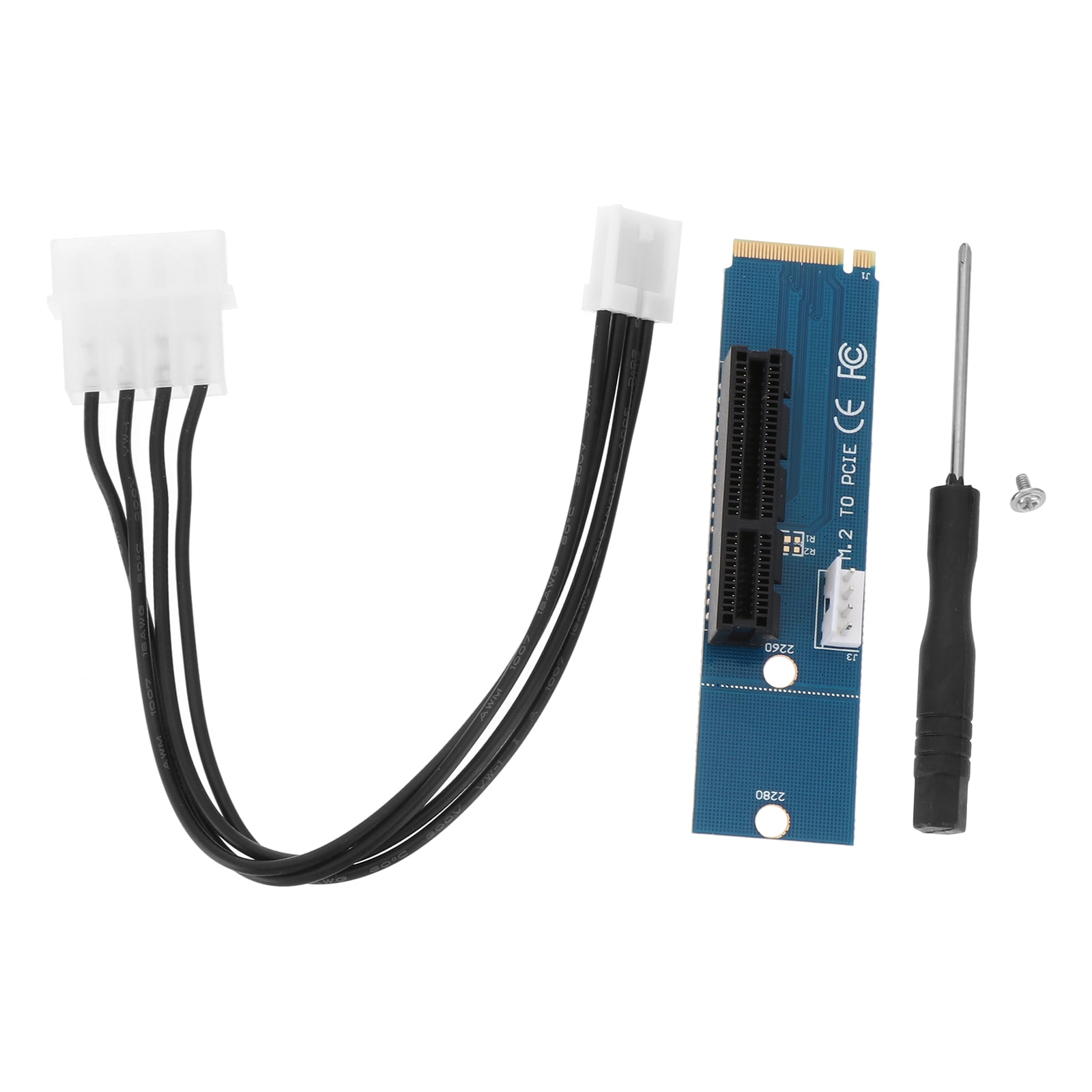 WORGEOUS .2 to PCI-e Adapter .2 Key to PCIe Converter Card Computer ...