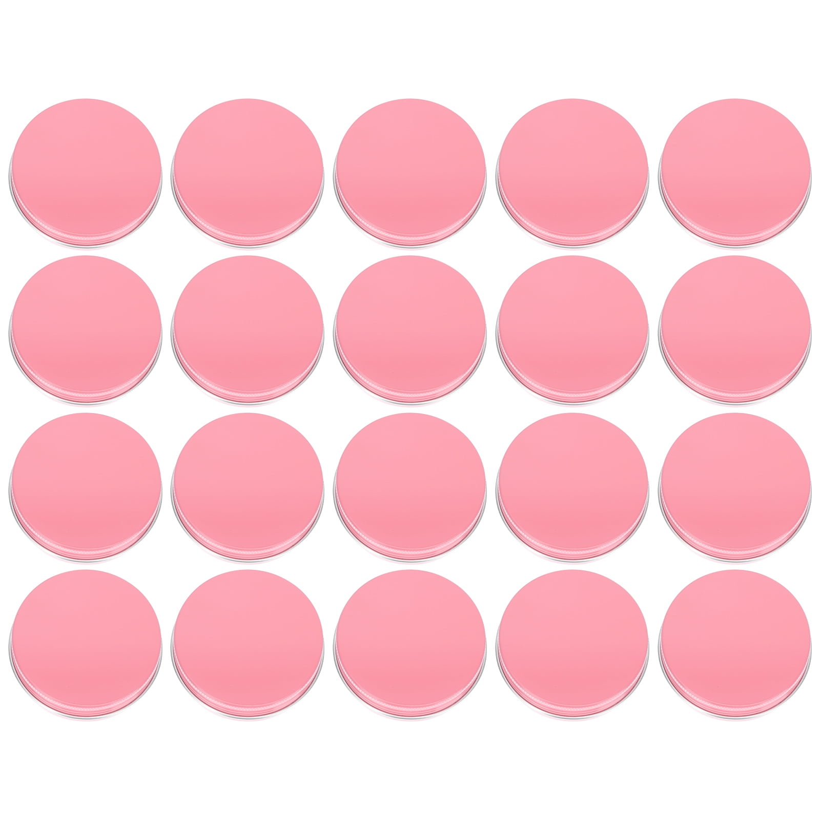 WORGEOUS 20 Pcs Aluminum Cream Can Bins Lids for Tins Leak Travel Pink ...