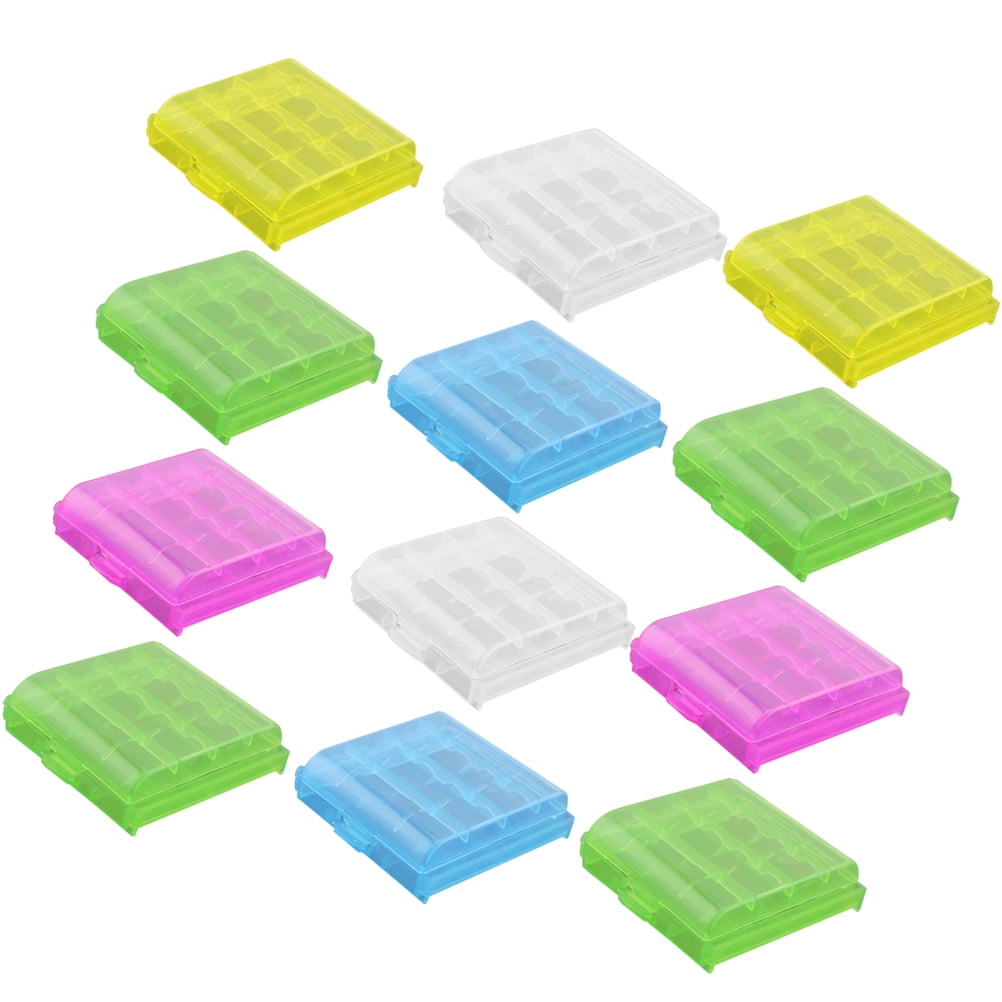 WORGEOUS 20 Pcs Battery Bank Transparent Battery Case 6.7*6*1.75cm ...