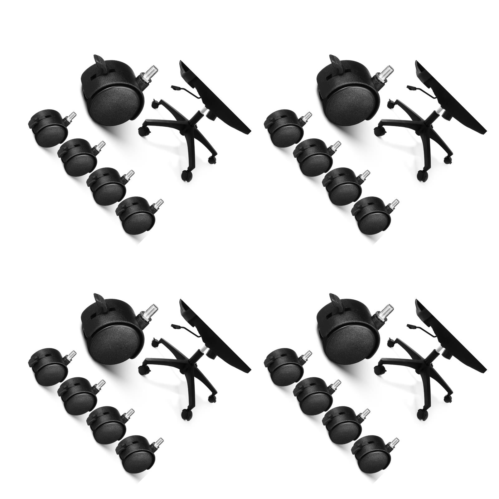 WORGEOUS 20 Pcs Casters For Furniture Legs Caster Wheels Attachable ...