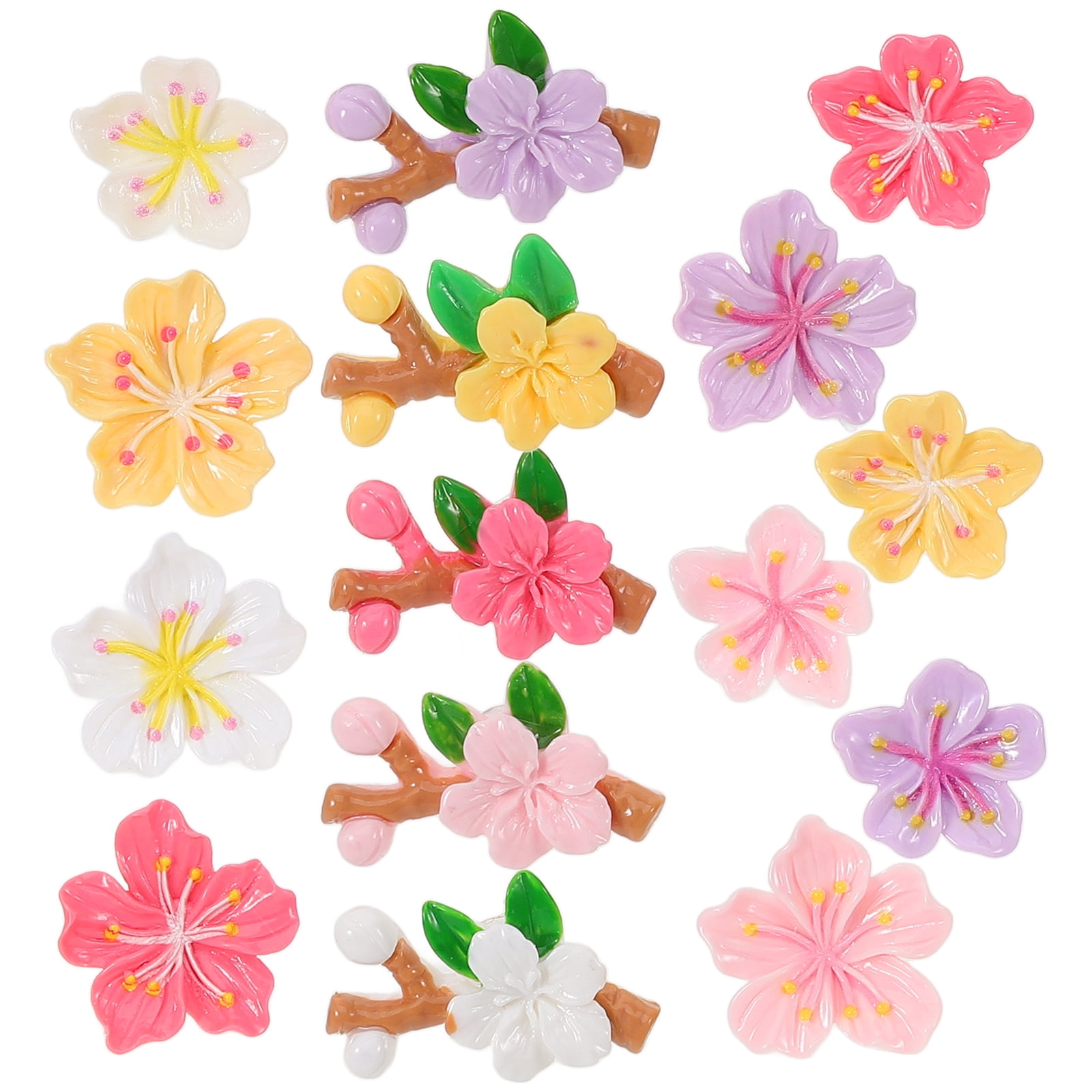 WORGEOUS 20 Pcs Flower Push Pins for DIY Tacks Photo Picture Cubicle ...