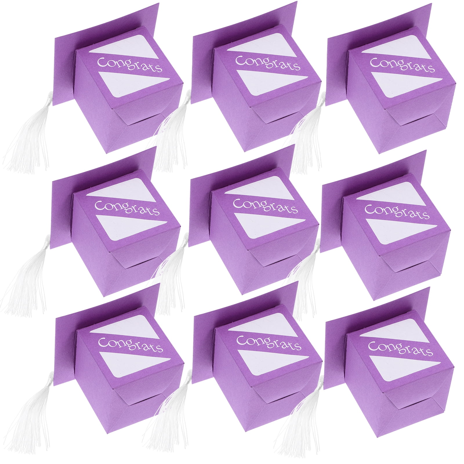 WORGEOUS 20 Pcs Graduation Cap Boxes Packaging for Party Favors Purple ...