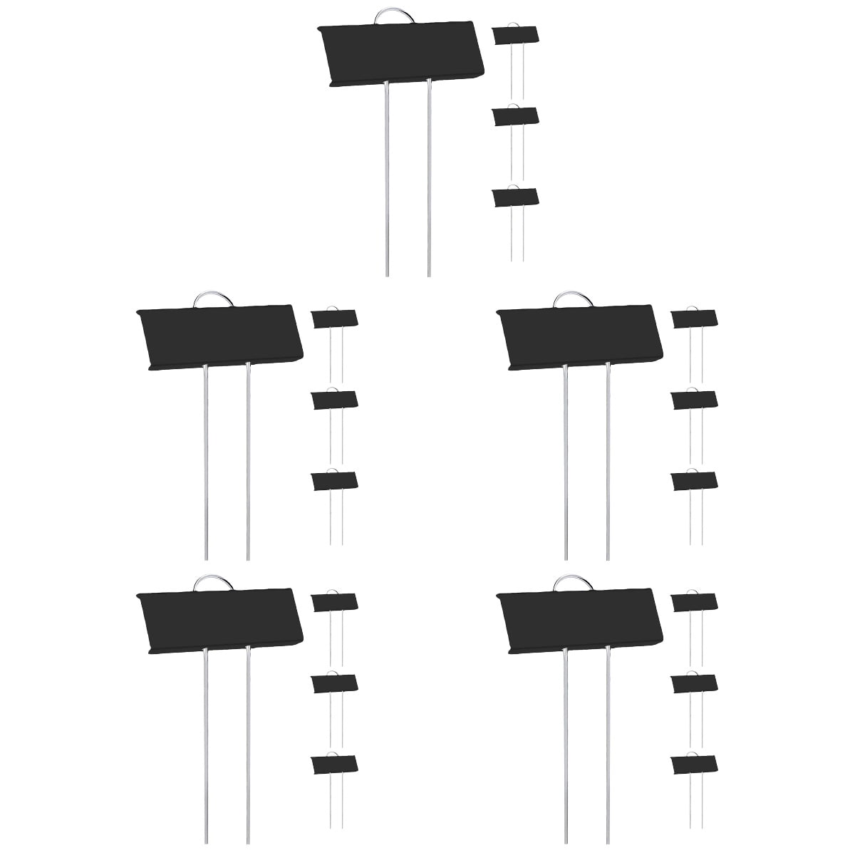 FUEENIRVA Garden Markers Black Stainless Steel Easy to Use Metal Plant ...