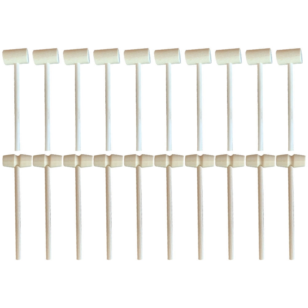 WORGEOUS 20 Pcs Mini Wooden Mallets Practical Wooden Hammers Children ...
