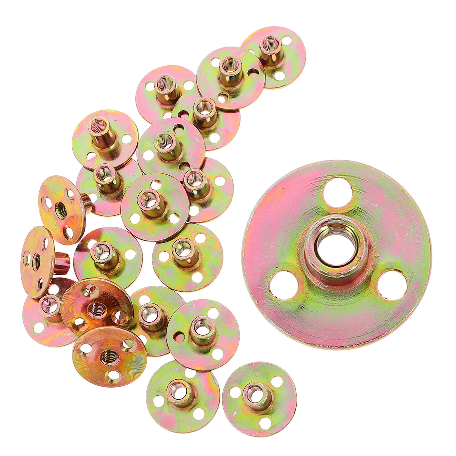 WORGEOUS 20 Pcs Plate Round Base Nuts Construction Nuts 3.6X3.6cm ...