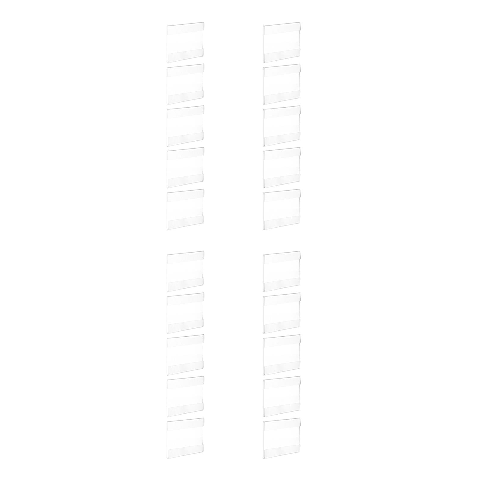 WORGEOUS 20 Pcs Price Tag Holders Acrylic Label Holders Clip On Sign ...