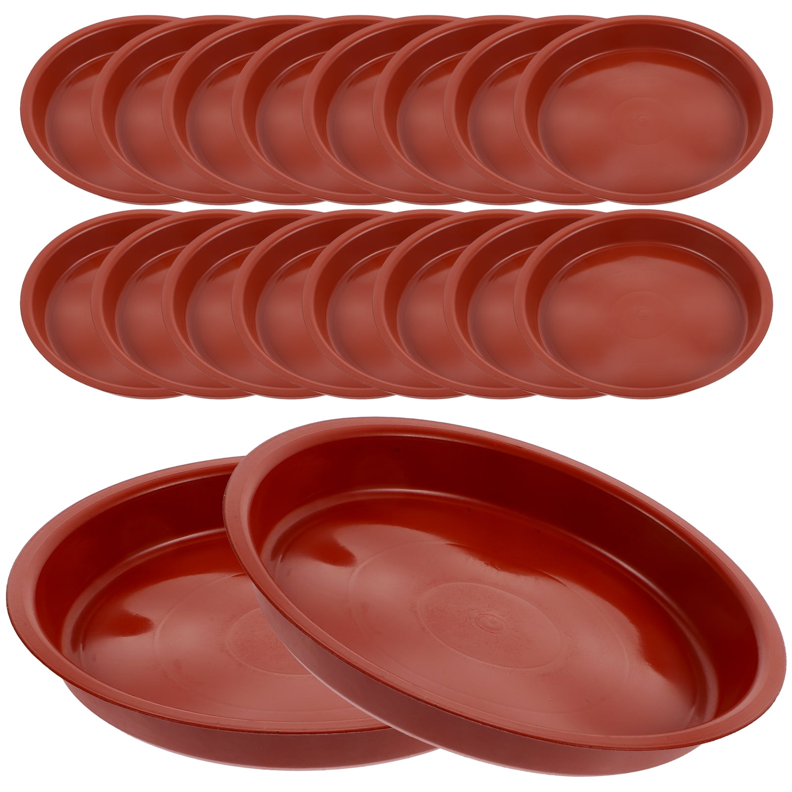WORGEOUS 20 Pcs Saucers Flower Pot Base 20pcs (red Flat Edge 160 ...