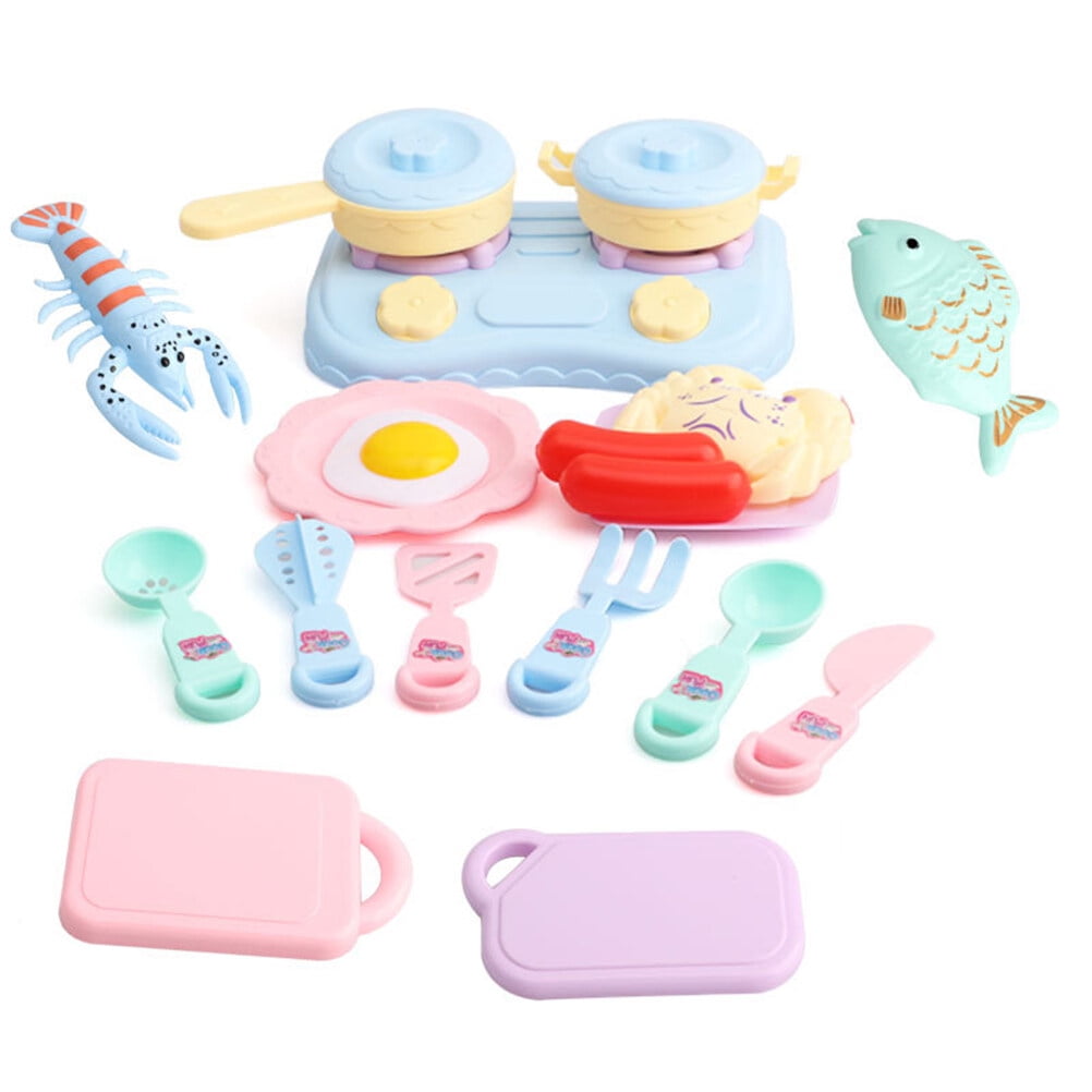WORGEOUS 20 Pcs Simulation Dishes and Cooking Flatware Pretend Kitchen ...