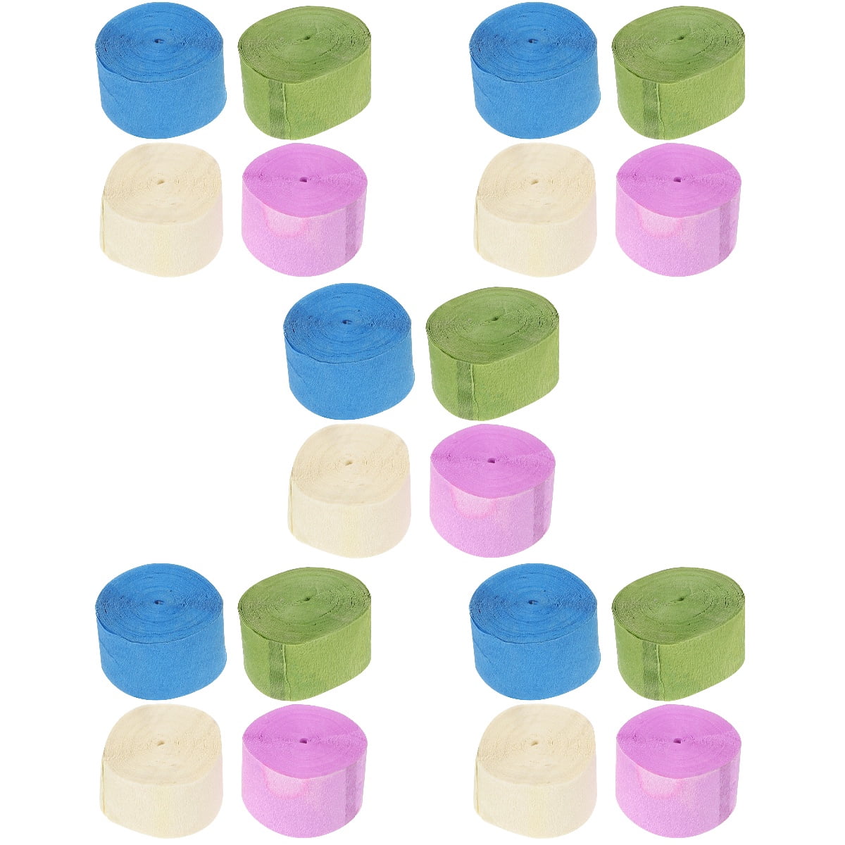 WORGEOUS 20 Rolls Crepe Paper Streamer Colored Paper Streamer ...