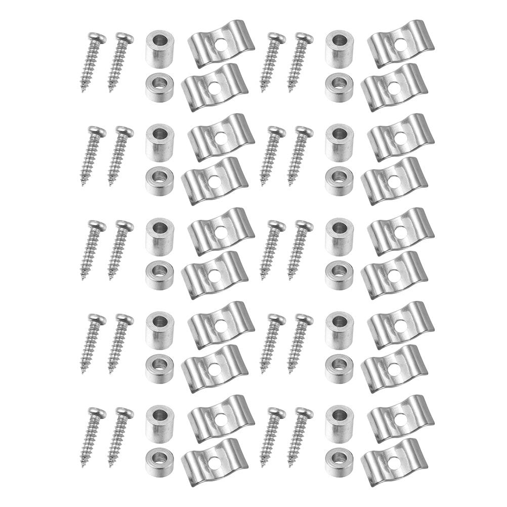 WORGEOUS 20 Sets Electric Guitar String Buckle Headstock Press Stopper ...