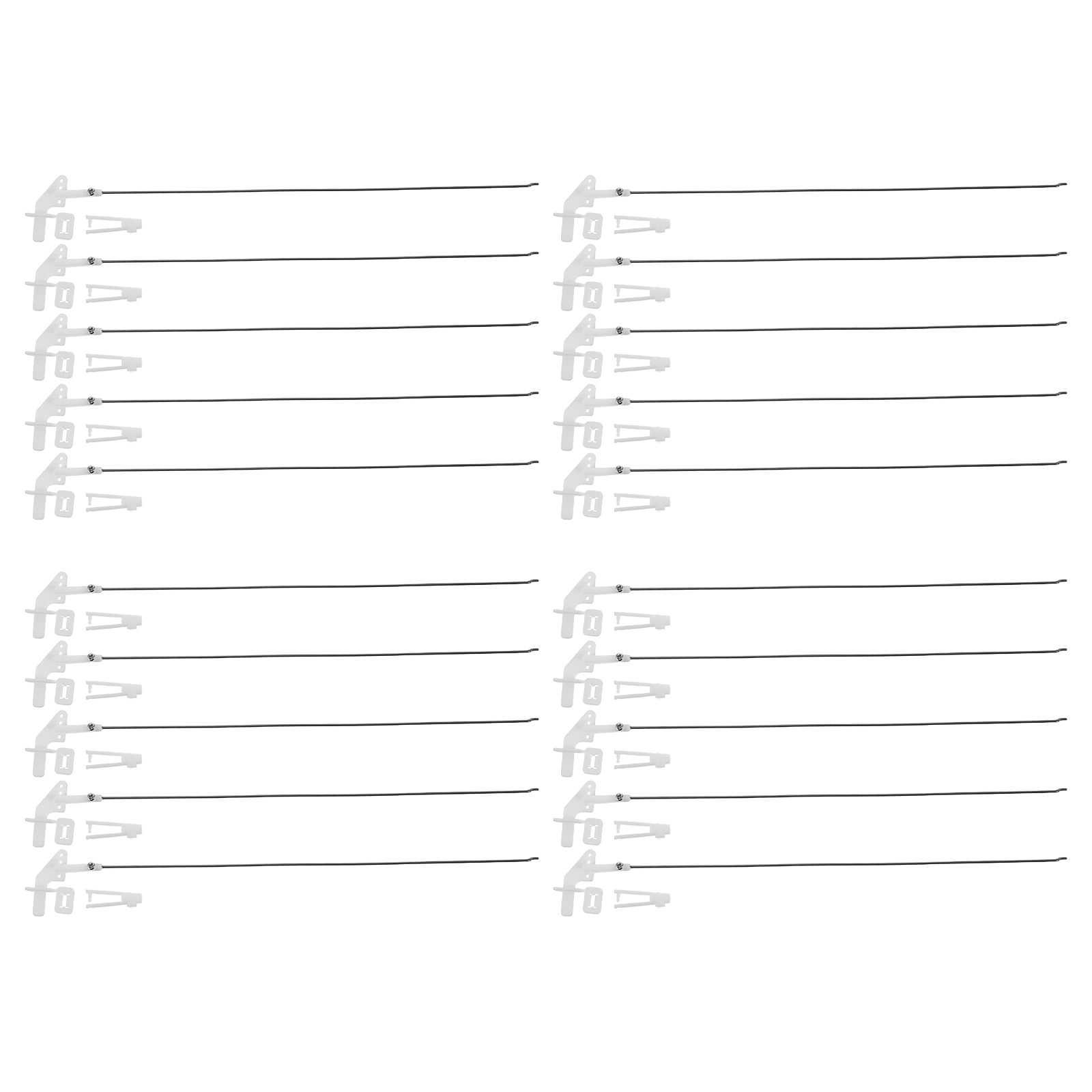 WORGEOUS 20 Sets Pushrod Connector Linkage Stopper Rc Plane Control ...