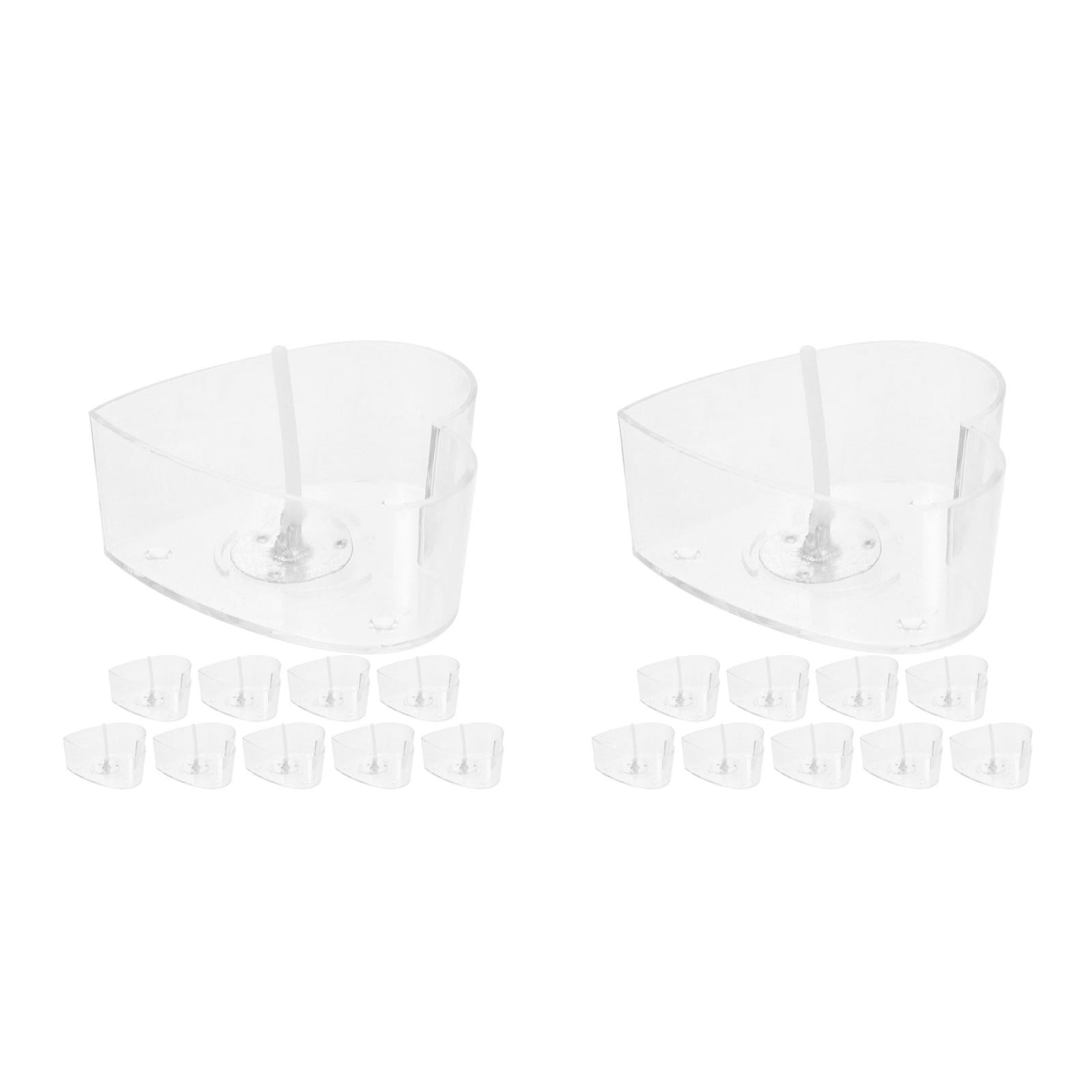 WORGEOUS 20 Sets Tealight Candle Holders Clear Tea Light Candle Cup ...