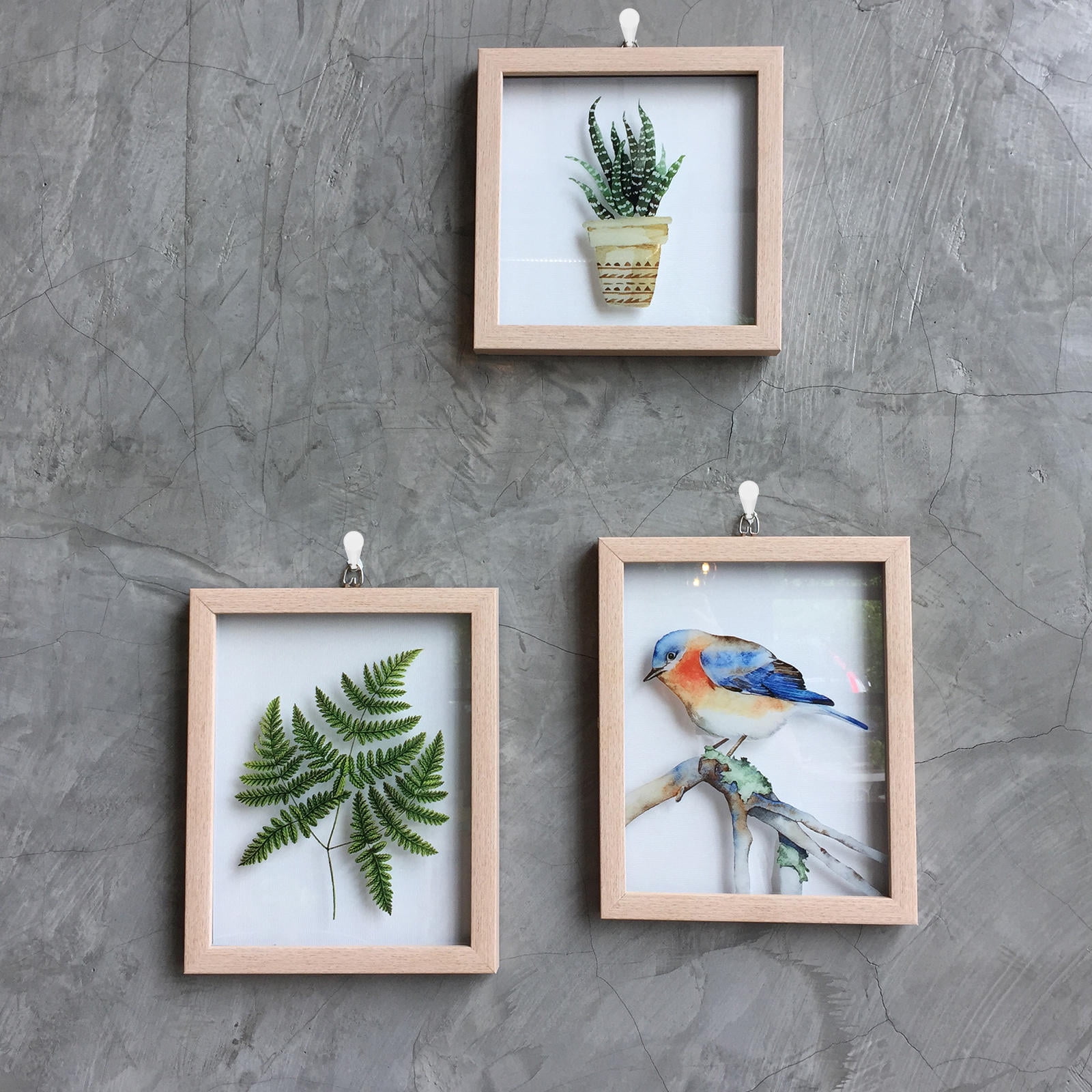 WORGEOUS 20 Sets Of Traceless Hangers Small Picture Hangers Concrete ...