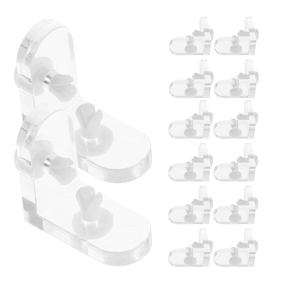 WORGEOUS 20 Sets Transparent Acrylic Corner Brackets Clear L Shaped ...