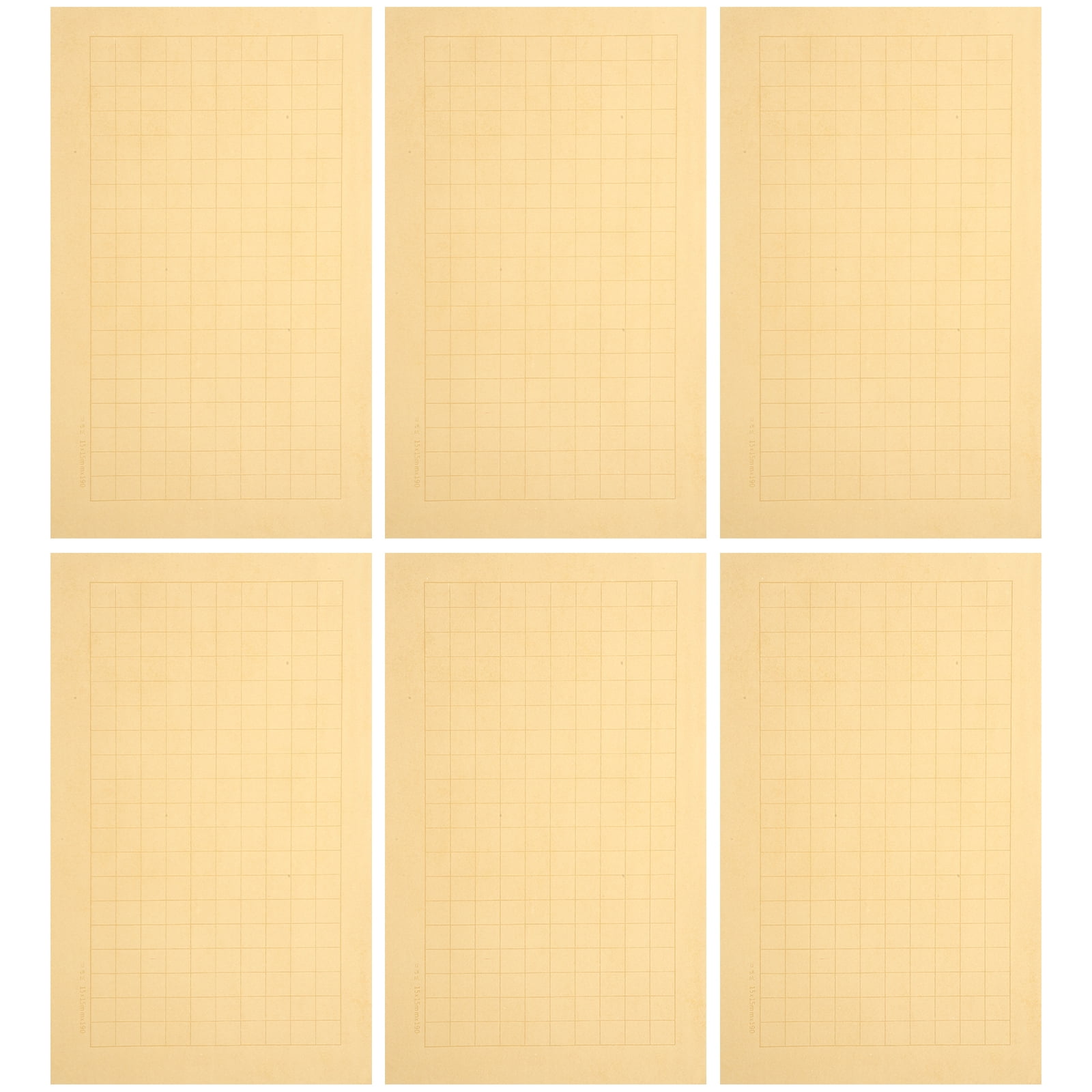 WORGEOUS 20 Sheets Checkered Rice Paper Canvas Calligraphy Practice ...