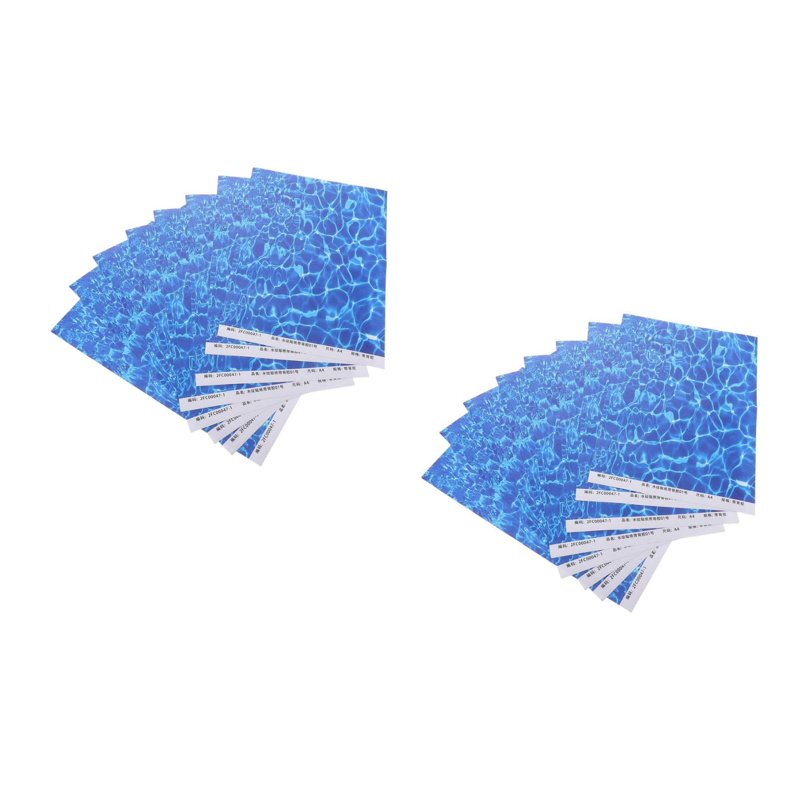 WORGEOUS 20 Sheets Of Mini Pool Wall Stickers Water Pattern Decal Water ...
